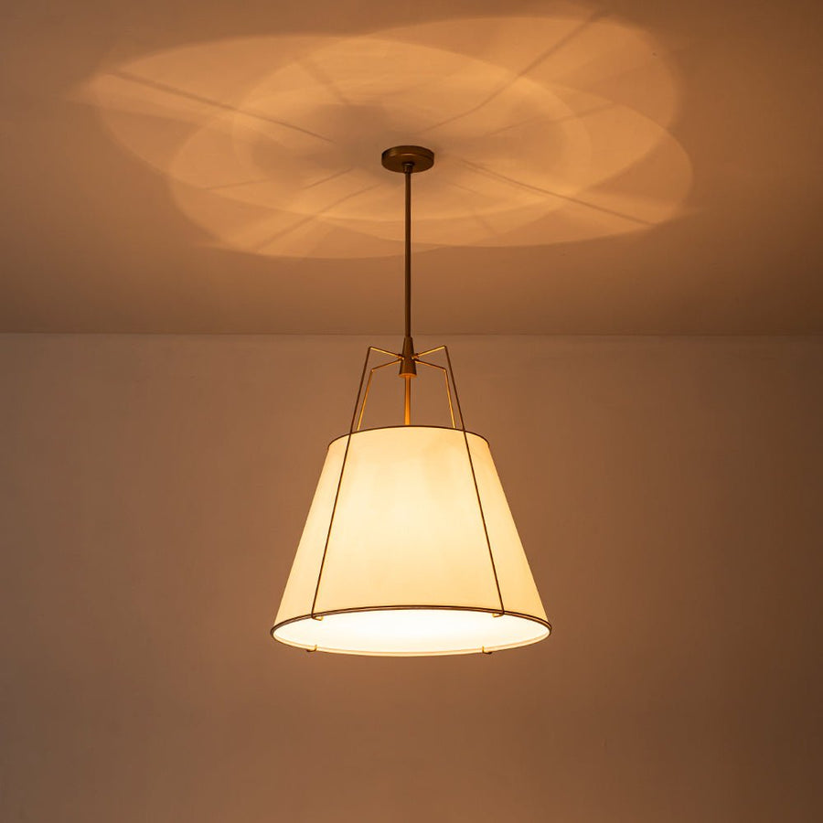 Contemporary 4-Light Conical Linen Tapered Pendant Light – Pendantlightie