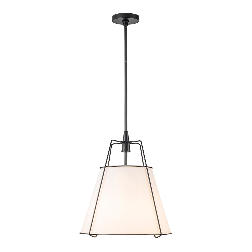 Contemporary 4-Light Conical Linen Tapered Pendant Light – Pendantlightie