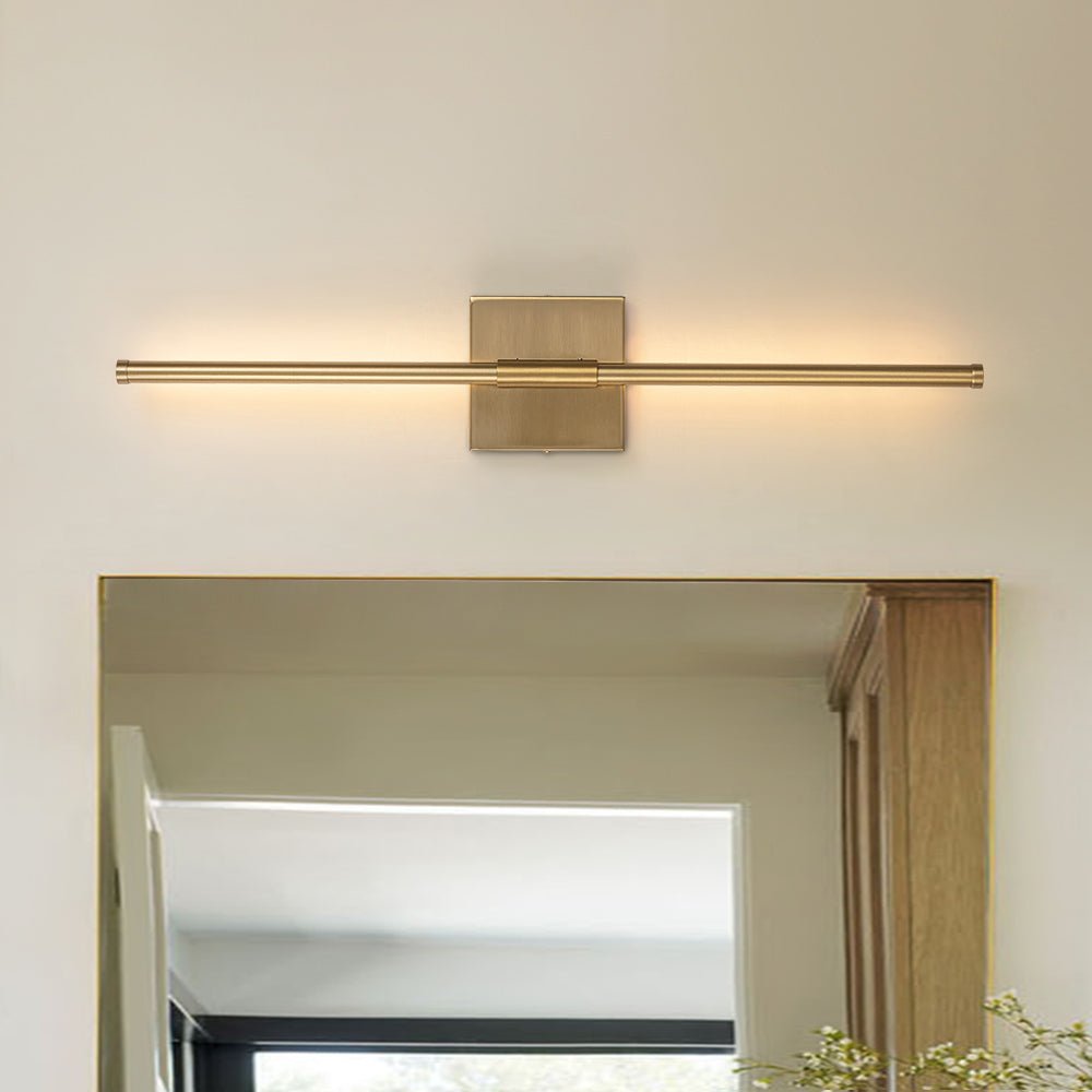 Minimalist Vanity Strip Linear Led Wall Light With Square Canopy ...