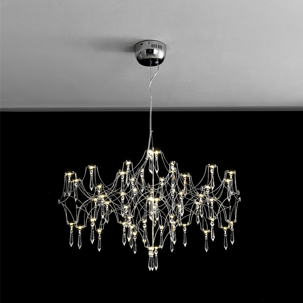 Modern Creative LED Crystal Firefly Starry Luster Chandelier Hall Aisle ...