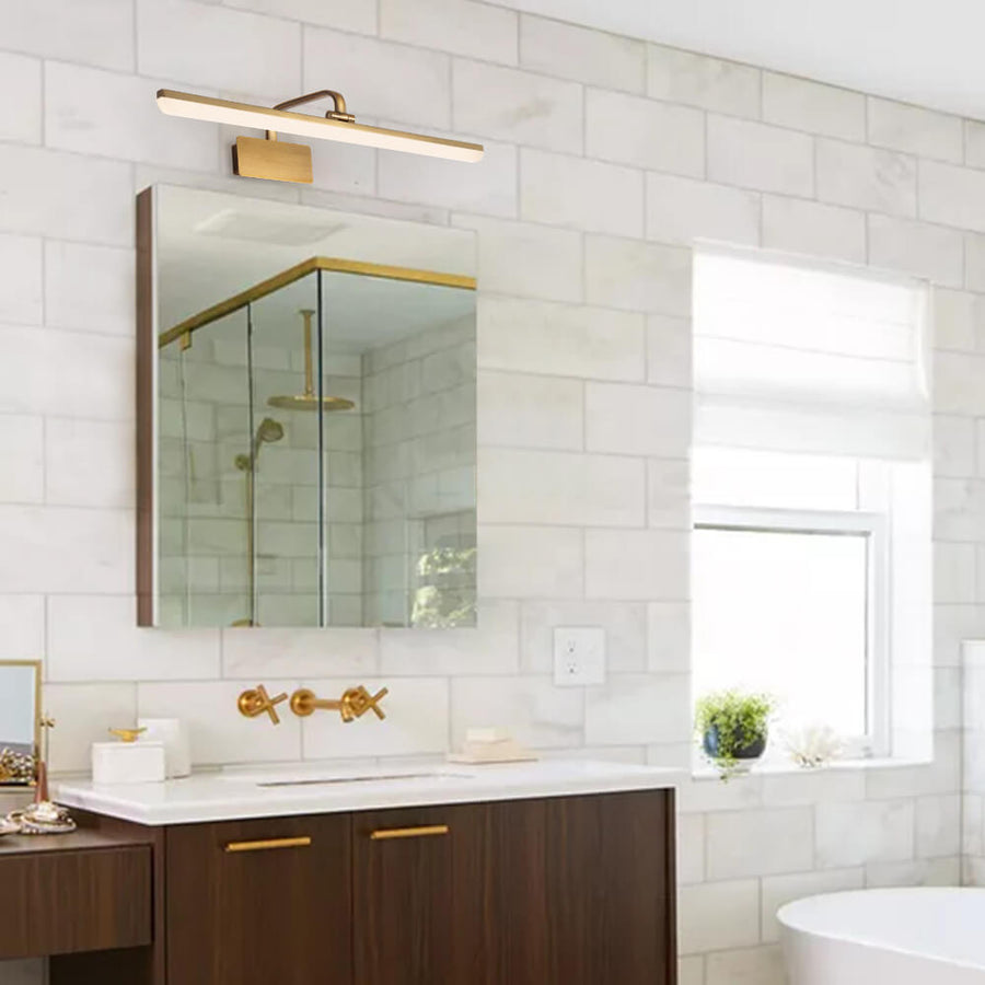 Modern Led Bath Bar Armed Bathroom Vanity Light In Gold Over Mirror ...