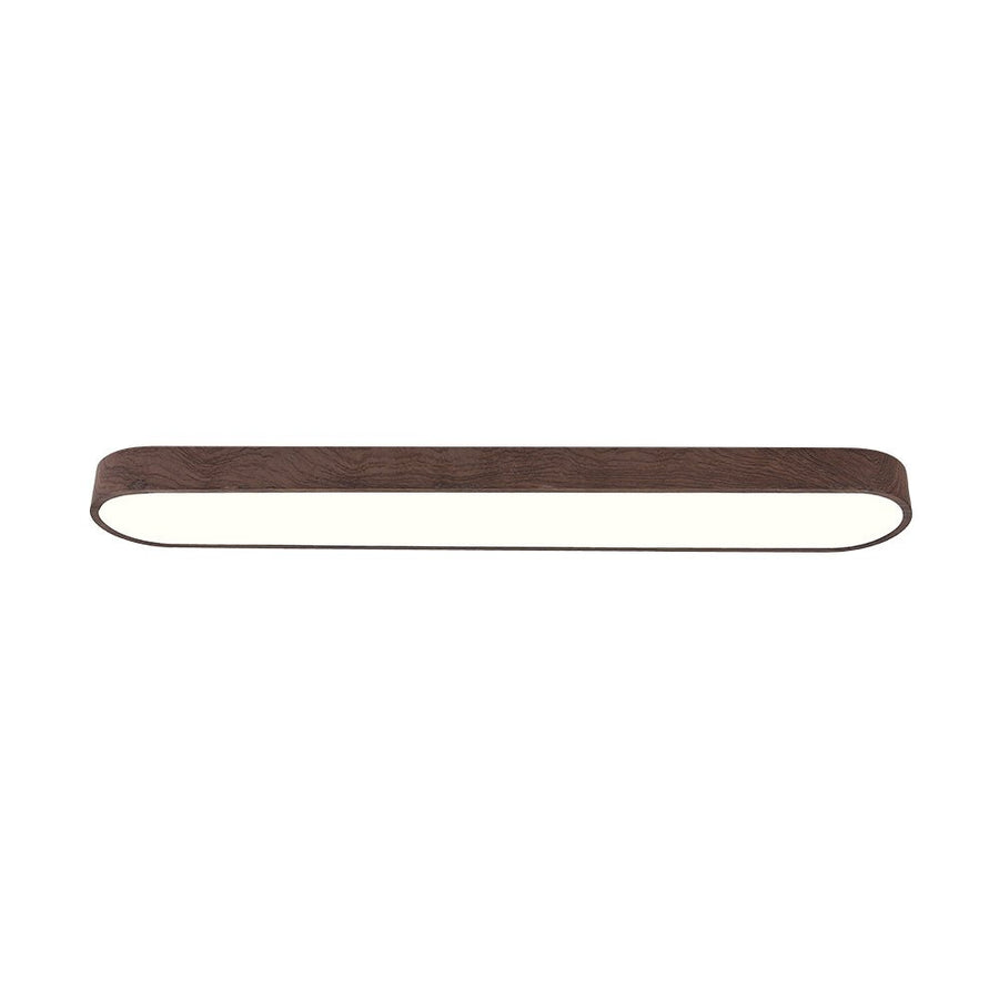 Nordic 1-Light Oval Shape Led Ceiling Flush Mount With Wood Accent ...