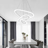Modern 3-Ring High Ceiling Long LED Pendant Light, Led Pendant Lights ...