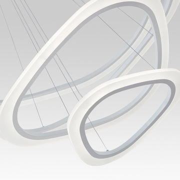 Modern 3-Ring High Ceiling Long LED Pendant Light, Led Pendant Lights ...