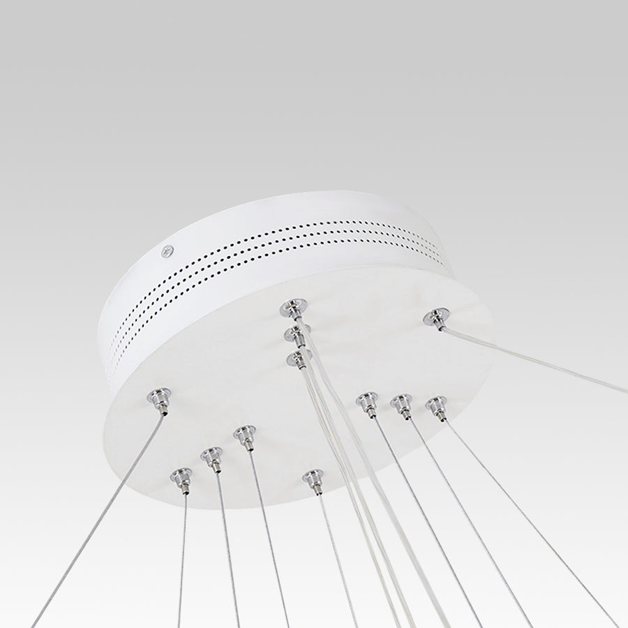 Modern 3-Ring High Ceiling Long LED Pendant Light, Led Pendant Lights ...