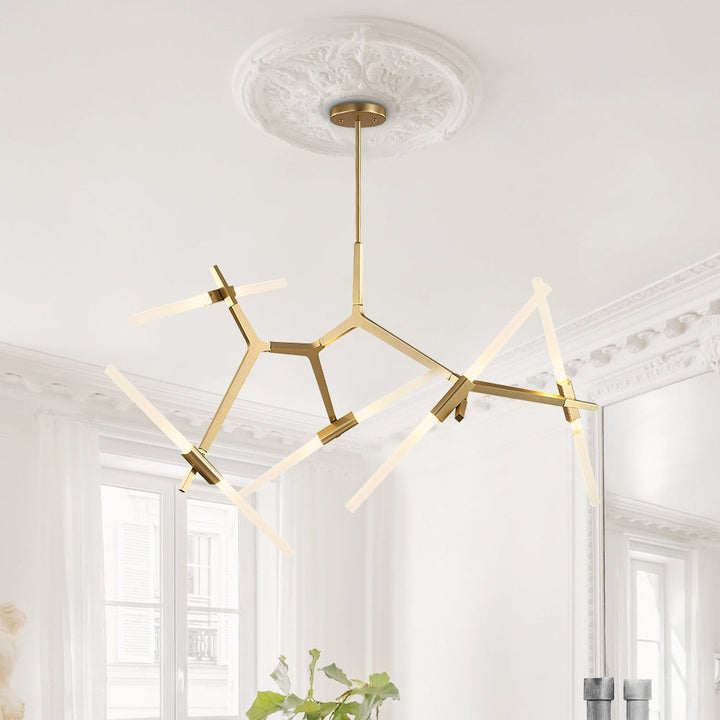 Mid-Century Asymmetric 10 Lights Branch Chandelier, Kitchen Chandelier ...