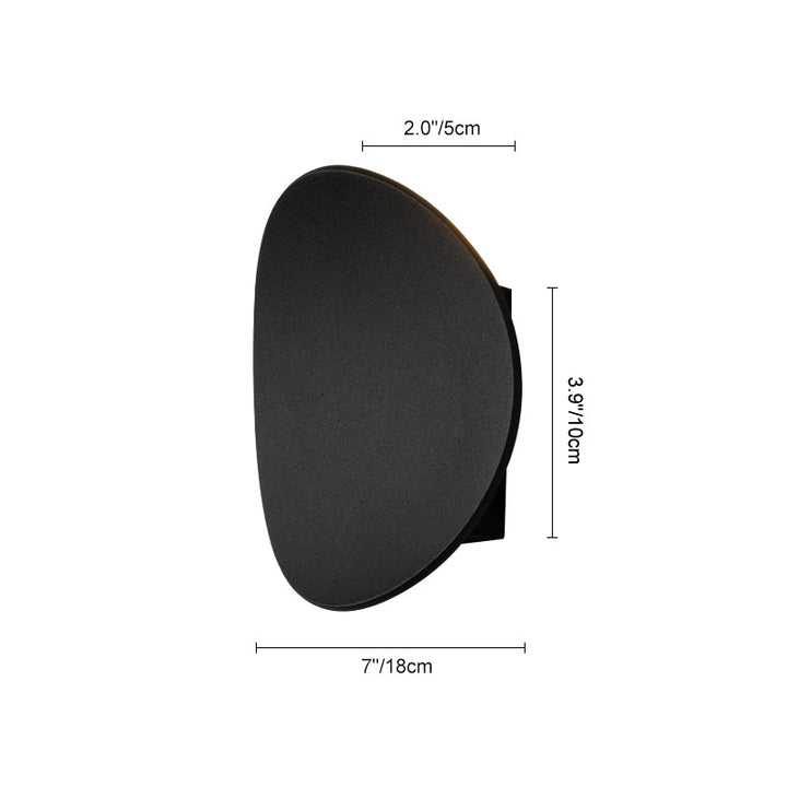 Modern Minimalist Curved Round Led Wall Sconce, Bedside Walll Light ...