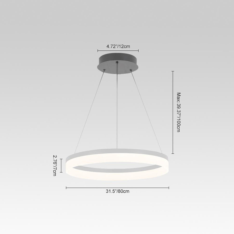 Modern Minimalist Dimmable Led Circle Light, Large Pendant Lighting ...
